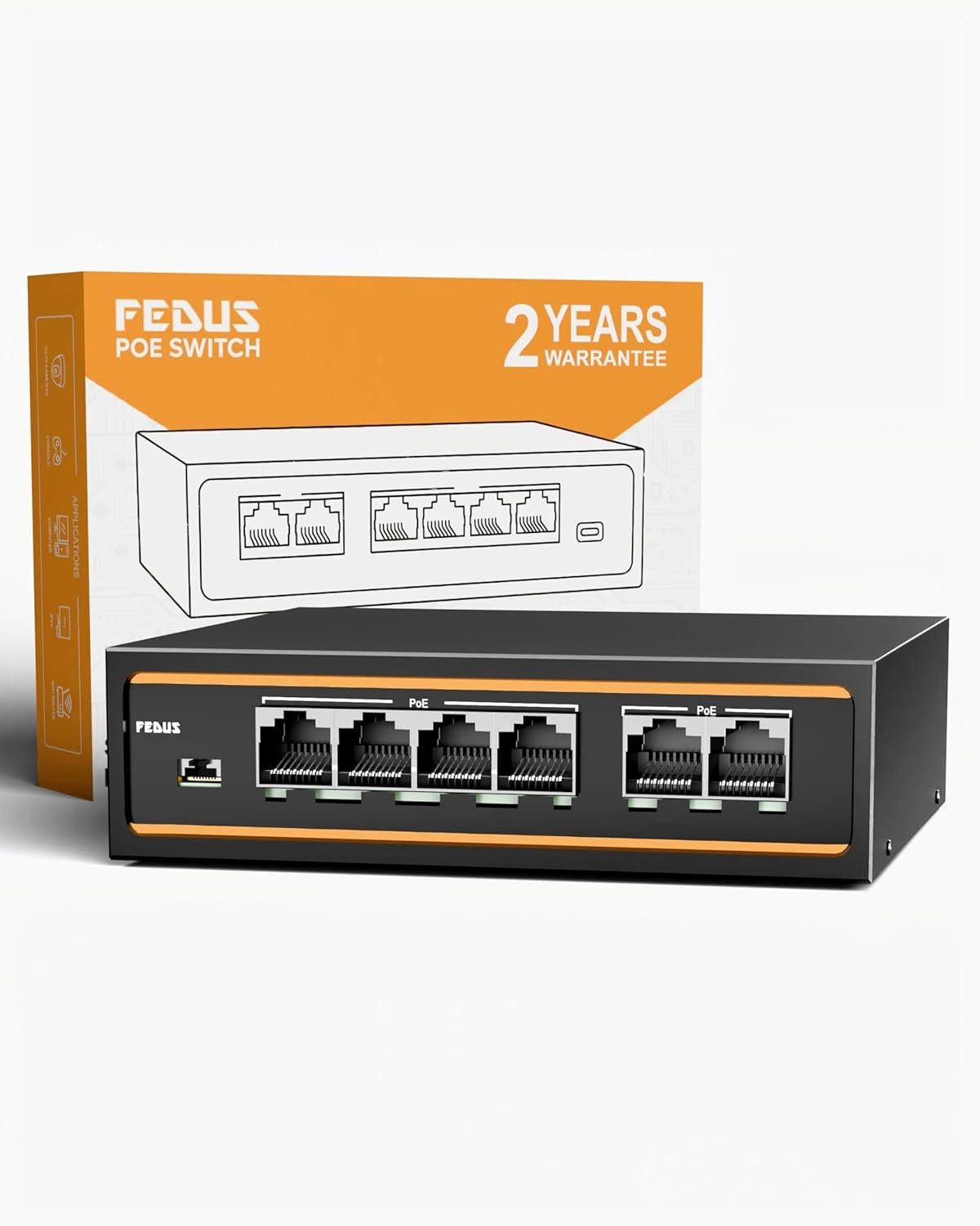 16 Port Gigabit Ethernet Switch- 1000Mbps Metal Splitter Hub – FEDUS